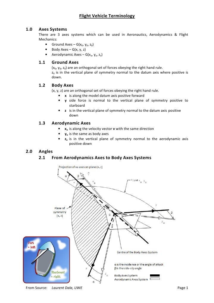 Aerodynamics Flight Vehicle Terminology | PDF | Flap (Aeronautics ...