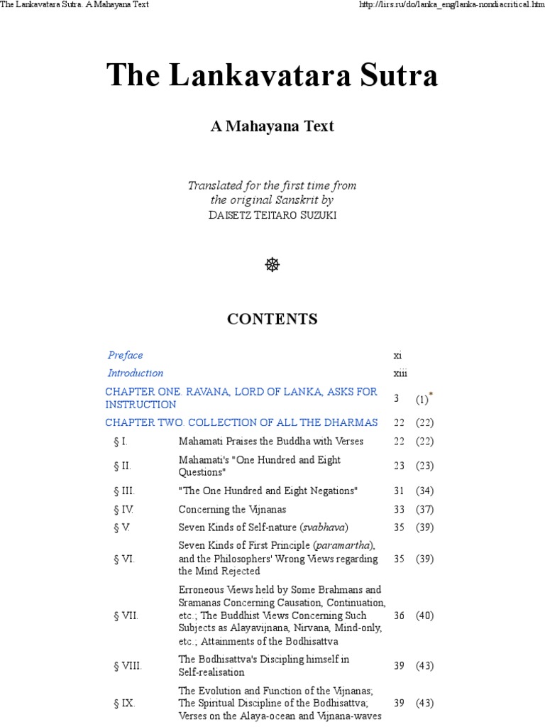 The Lankavatara Sutra | Download Free PDF | Mahayana | Buddha Nature