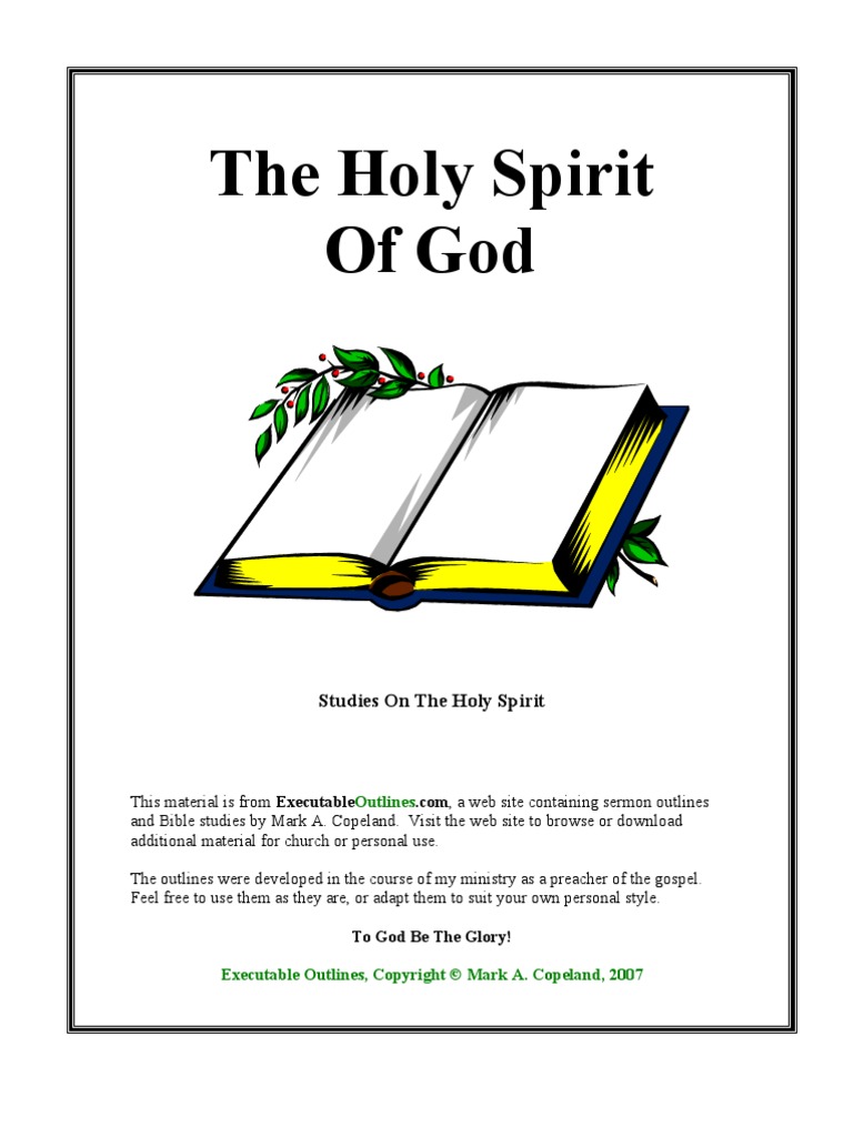 The Holy Spirit of God | PDF | Baptism | Baptism With The Holy Spirit