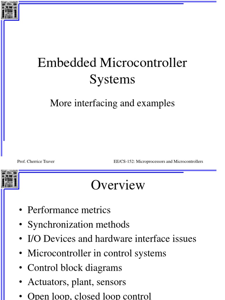 Embedded Microcontroller Systems: More Interfacing and Examples | PDF ...
