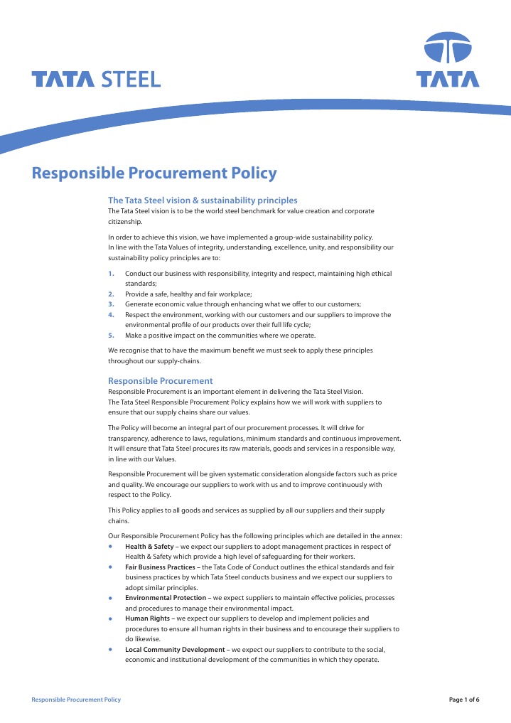 Responsible Procurement Online 6 Pag 01 | PDF | Supply Chain ...