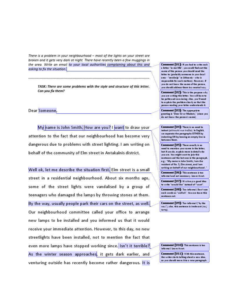 Semi Formal Letter | PDF