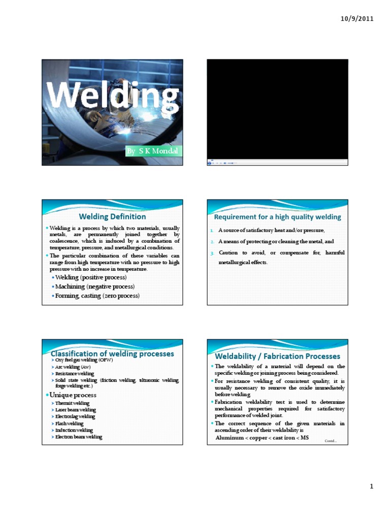 Welding Complete PPT With Question | PDF | Welding | Construction