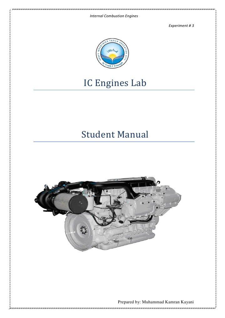 IC Engines Lab: Internal Combustion Engines Experiment # 3 | PDF ...