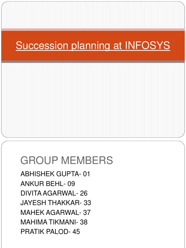 Succession Planning at Infosys: Grooming Future Leaders Through a Three ...