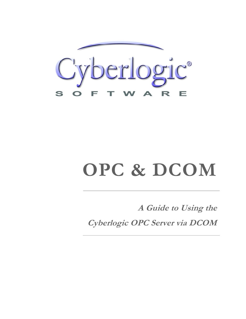 Using The Cyberlogic OPC Server Via DCOM | PDF | Component Object Model | Windows 2000