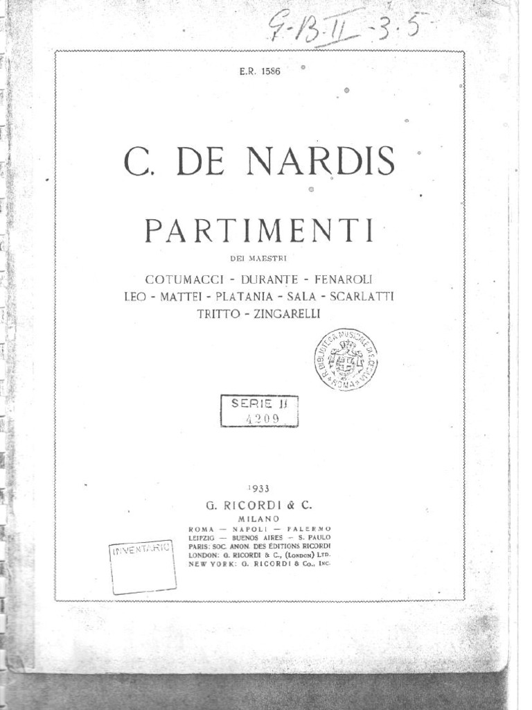 De NARDIS Partimenti | PDF