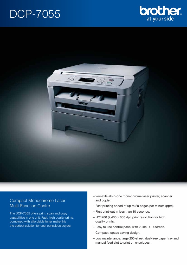 Brother Dcp-7055 Brochure | PDF | Image Scanner | Printer (Computing)