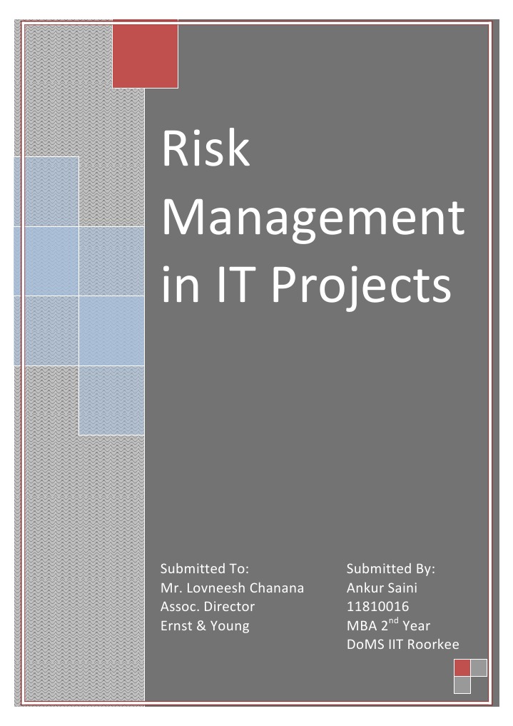 Term Paper - Risk Management in IT Projects | PDF | Risk Management ...