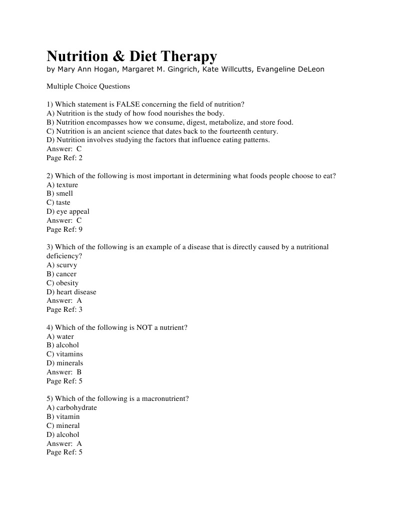 Nutrition & Diet Therapy | PDF | Digestion | Stomach