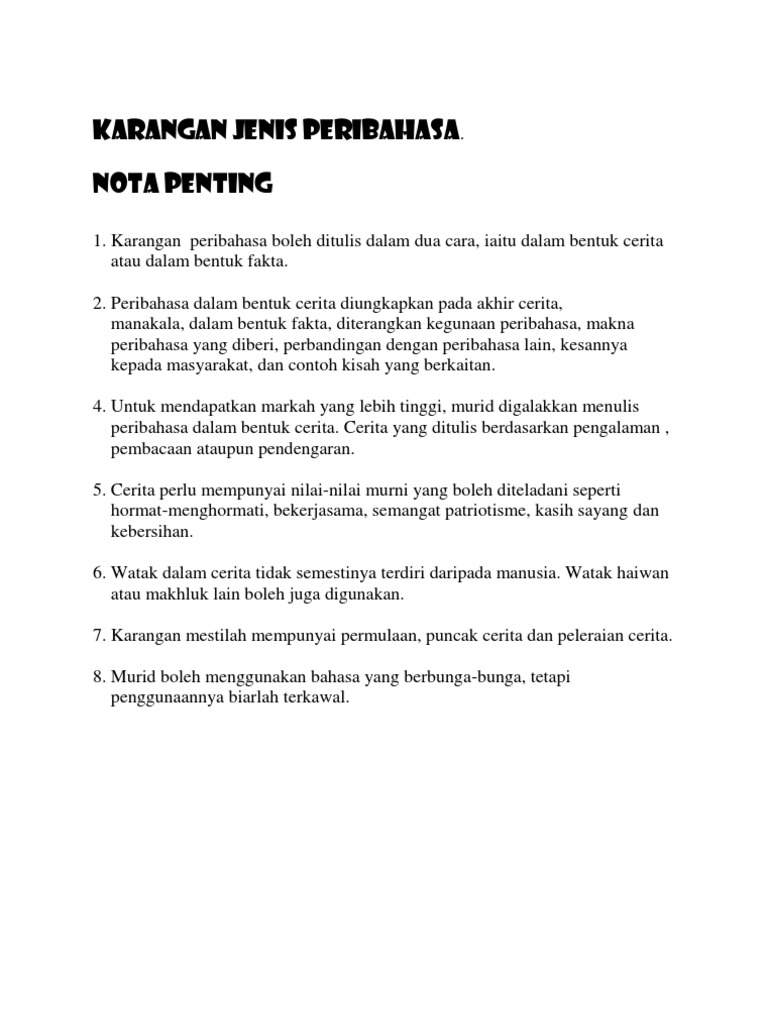 Bahagian B Penulisan Karangan Peribahasa | PDF | Karier & Perkembangan ...