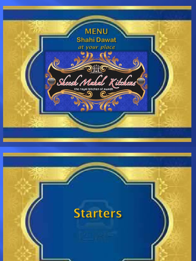 Sheesh Mahal Kitchens Menu | PDF