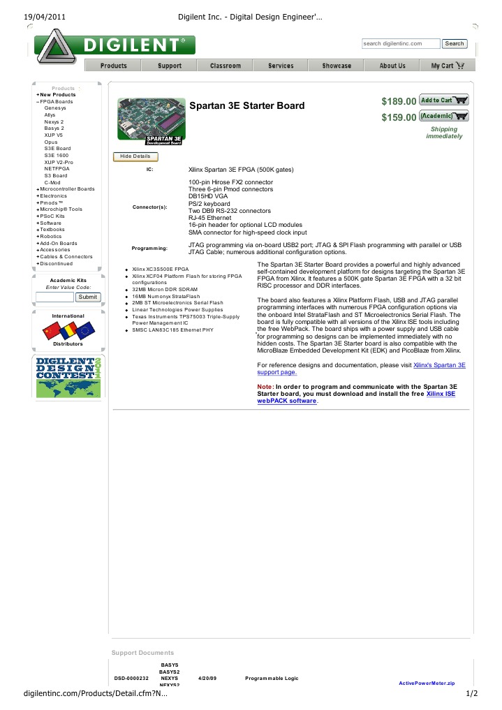 Spartan 3 e | PDF | Field Programmable Gate Array | Flash Memory