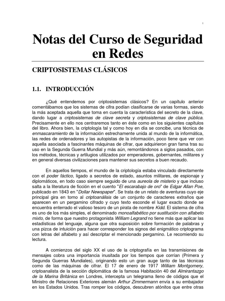 Criptosistemas Clásicos | PDF