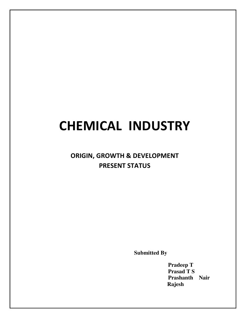 Chemical Industry | PDF | Chemical Industry | Research And Development