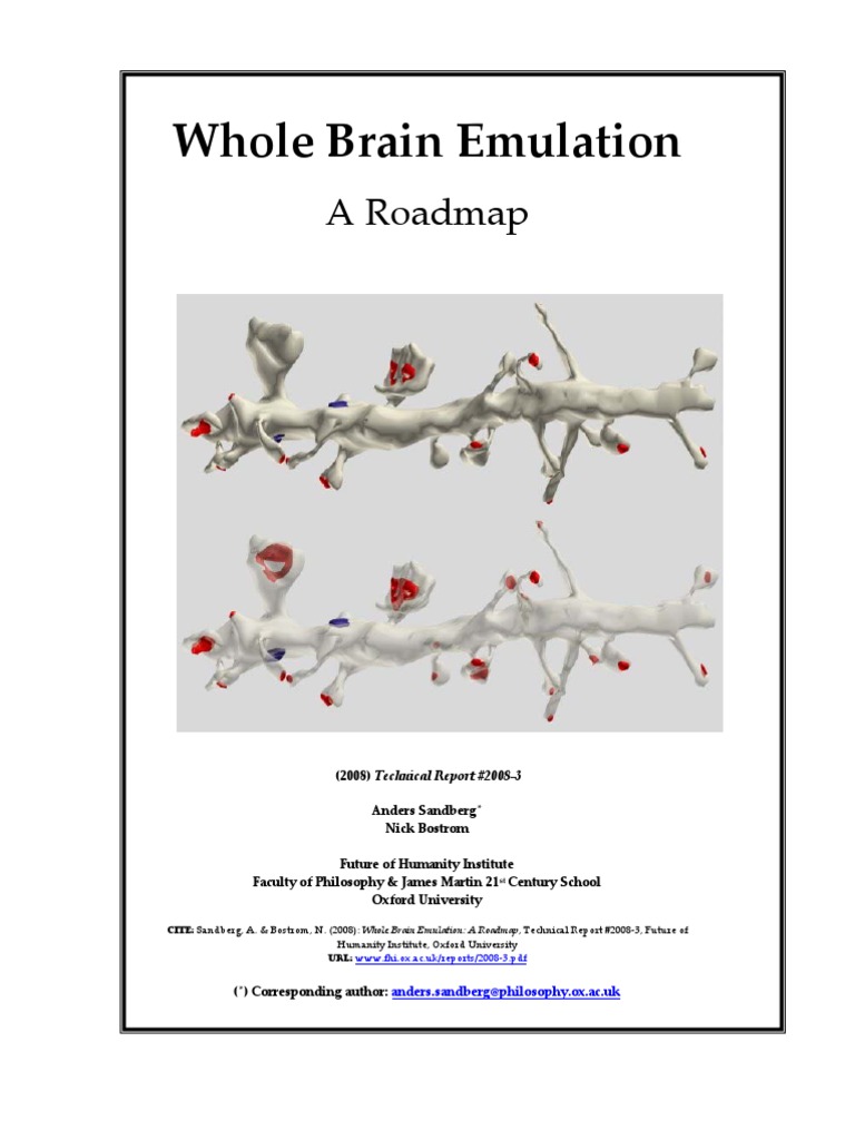 Whole Brain Emulation - A Roadmap | PDF