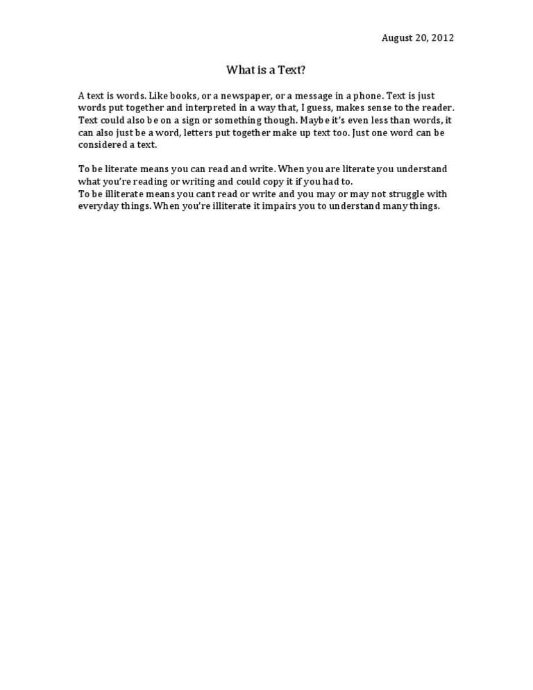 What Is A Text | PDF