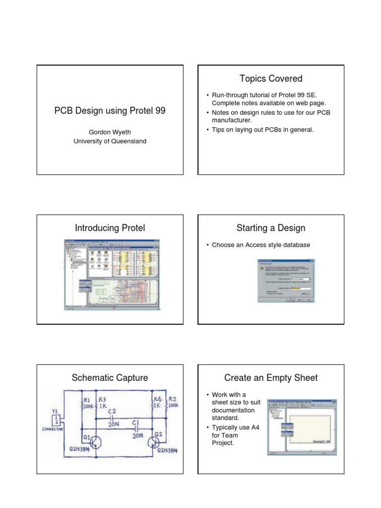 PCB - Protel Power Point Slide | PDF | Printed Circuit Board | Electricity