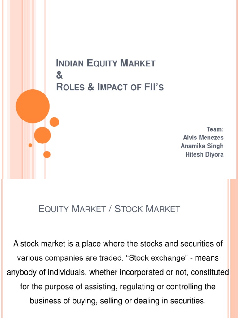 Roles and Impact of FII | PDF | Stock Market | Securities (Finance)