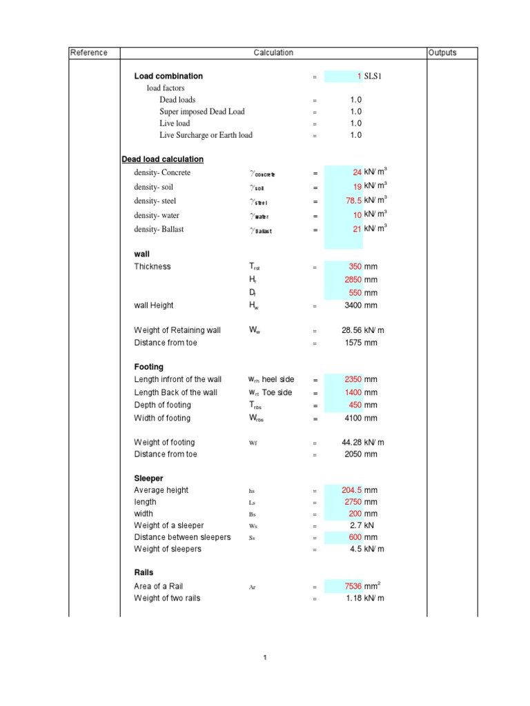 Retaining Wall | PDF | Structural Load | Pressure
