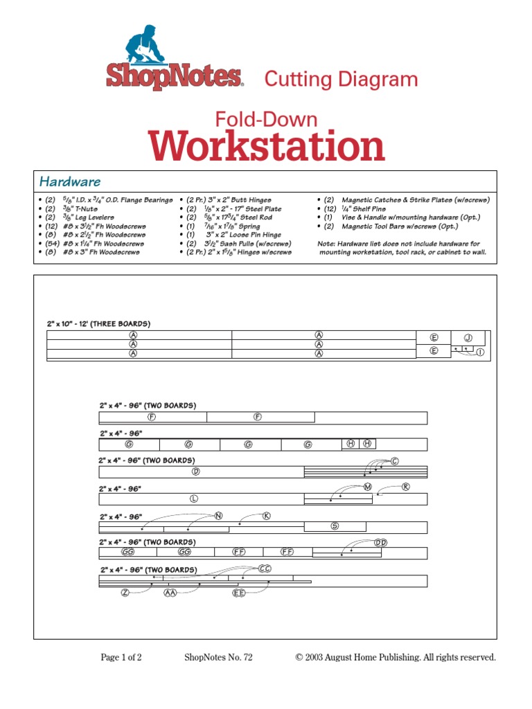 72 - Fold Down Workstation | PDF | Screw | Industrial Processes