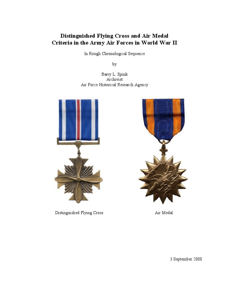 WWII Air Medal & DFC Criteria | PDF | United States Army Air Forces ...
