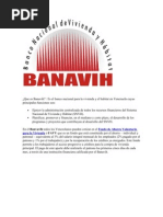 Banavih: Banco de Vivienda en Venezuela | PDF | Bancos | Venezuela