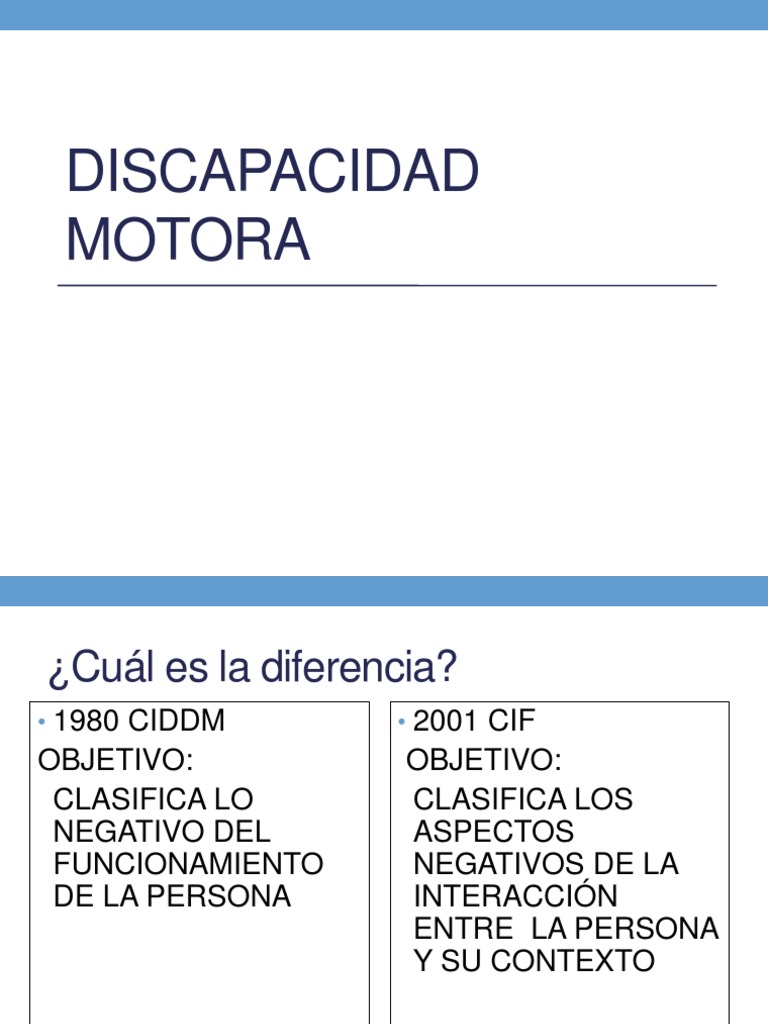 Discapacidad Motora | PDF | Invalidez | Sistema nervioso