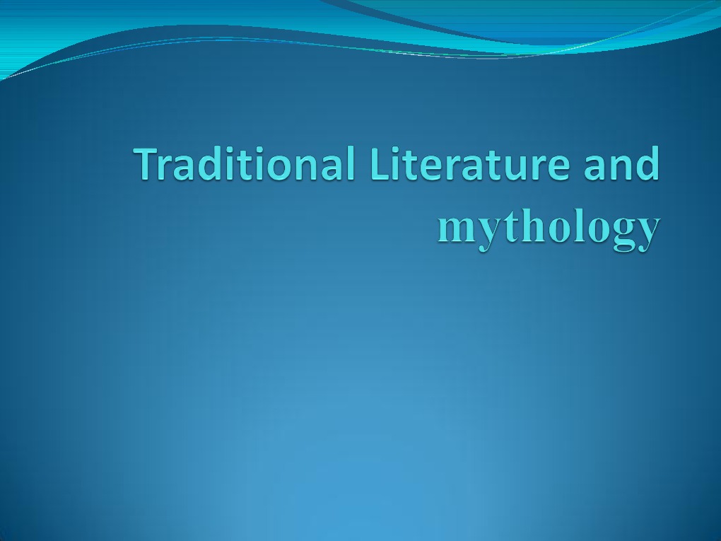 Traditional Literature and Mythology Powerpoint | PDF | Fairy Tales | Fable