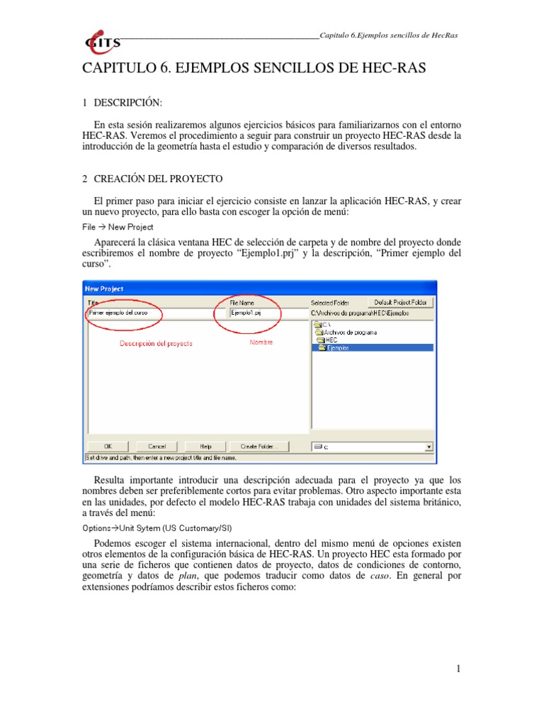 Cap 06 Ejemplos Sencillos de HEC-RAS | PDF | Archivo de computadora ...