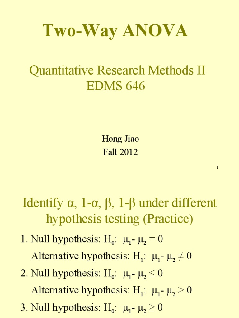 Two Way ANOVA 4 Uploaded | PDF | Analysis Of Variance | Null Hypothesis