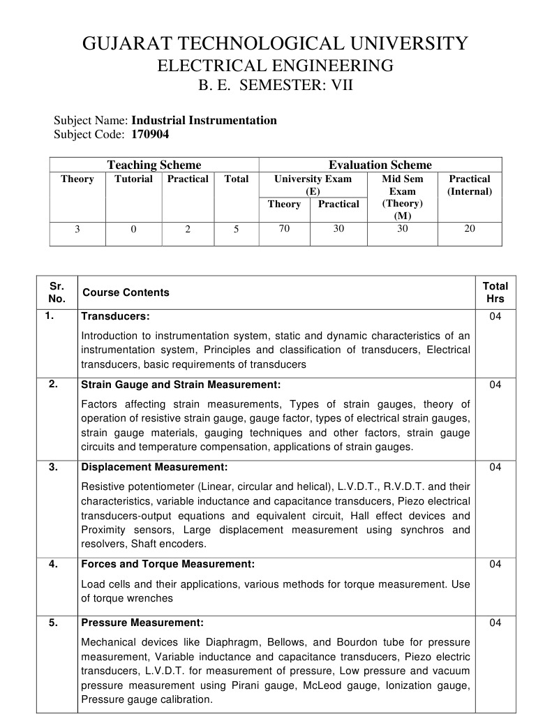 Industrial Instrumentation | PDF | Pressure Measurement | Flow Measurement