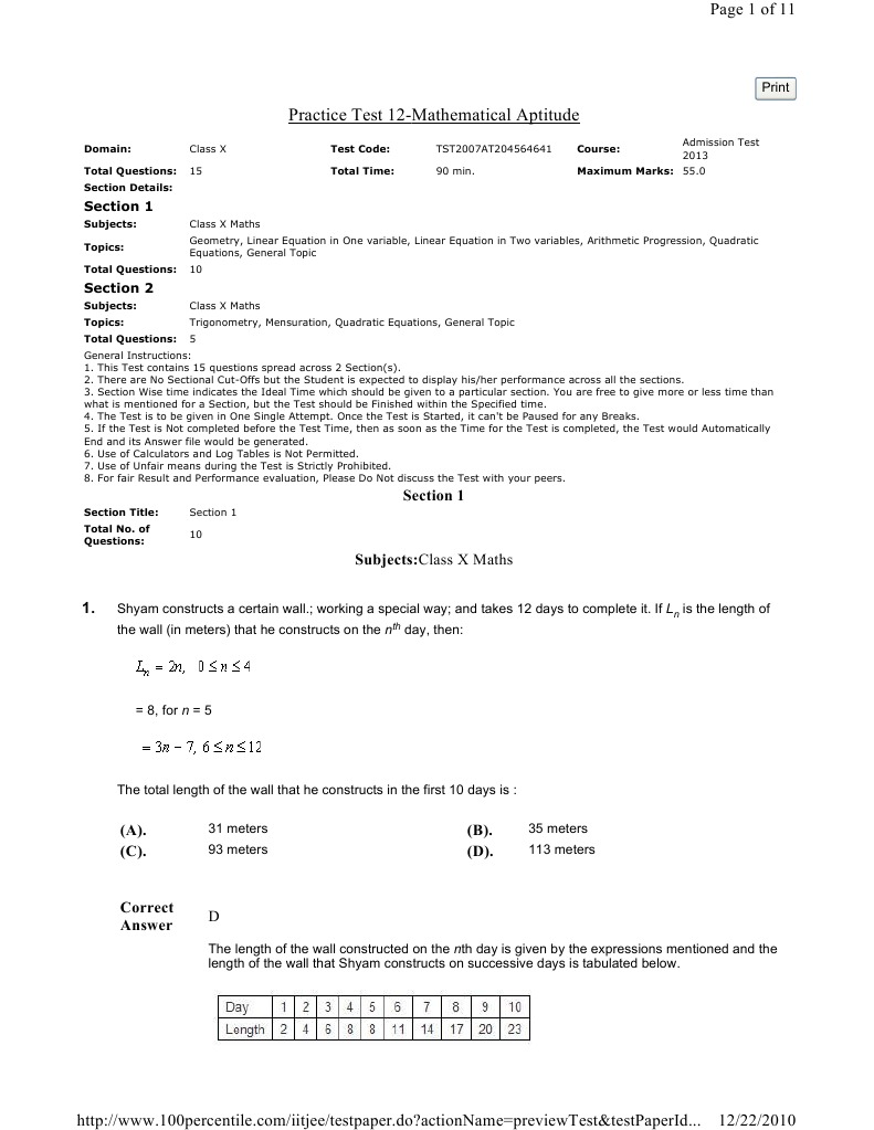 Practice Test 12-Mathematical Aptitude | PDF | Profit (Accounting ...