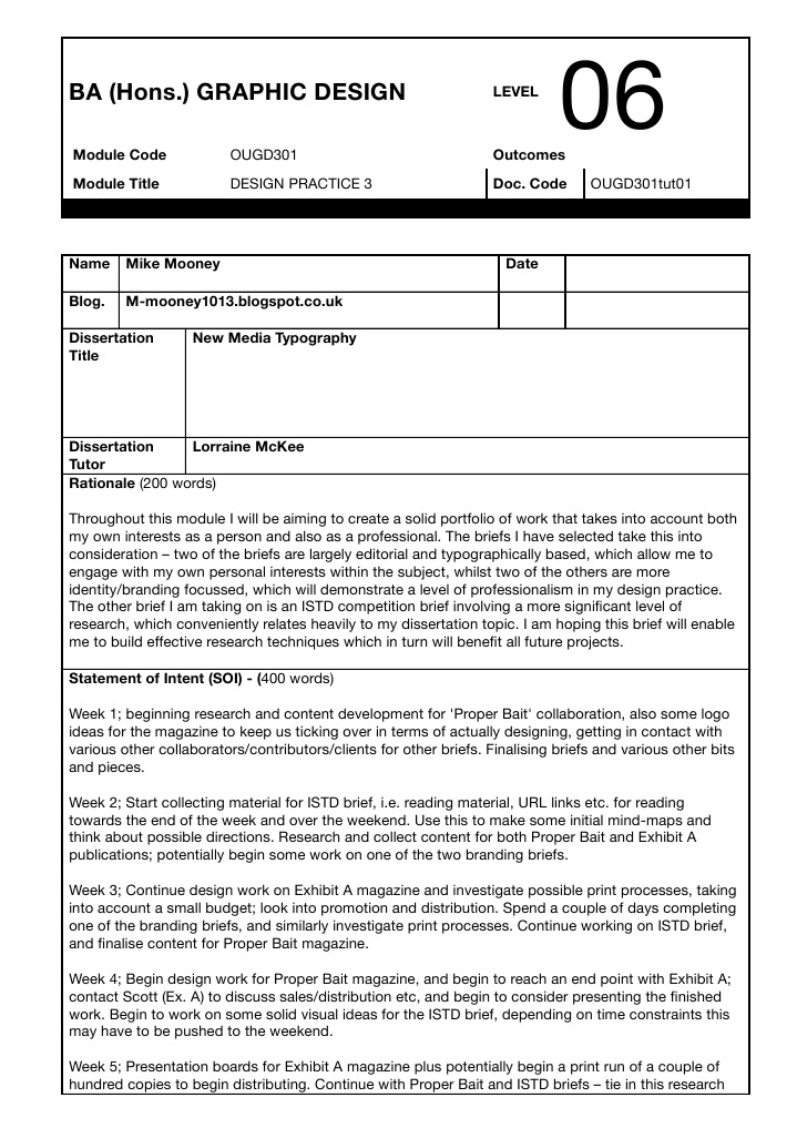 SOI form. | Typography | Design