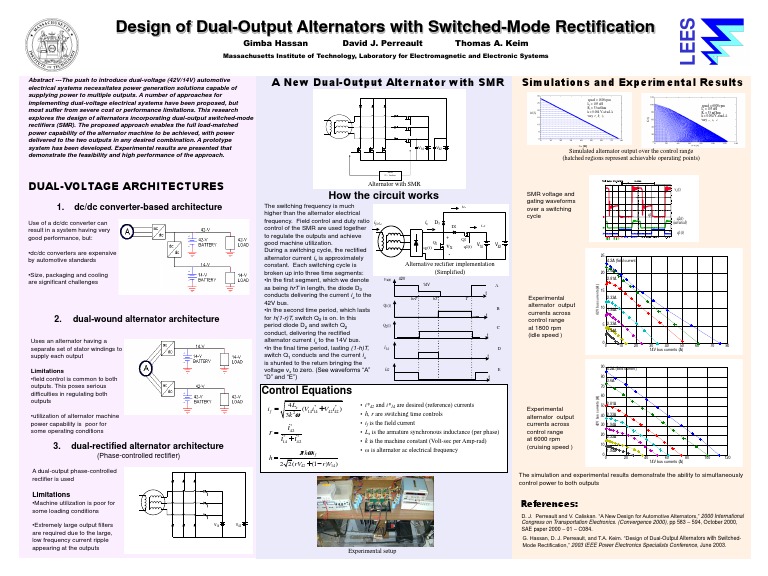 Dual-Output Alternator Poster | PDF | Rectifier | Direct Current