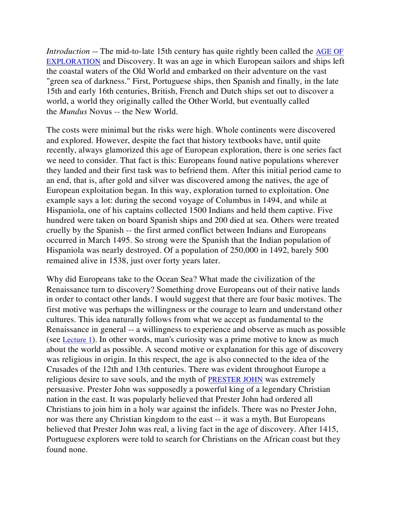 Age of Exploration | PDF | Christopher Columbus | Age Of Discovery