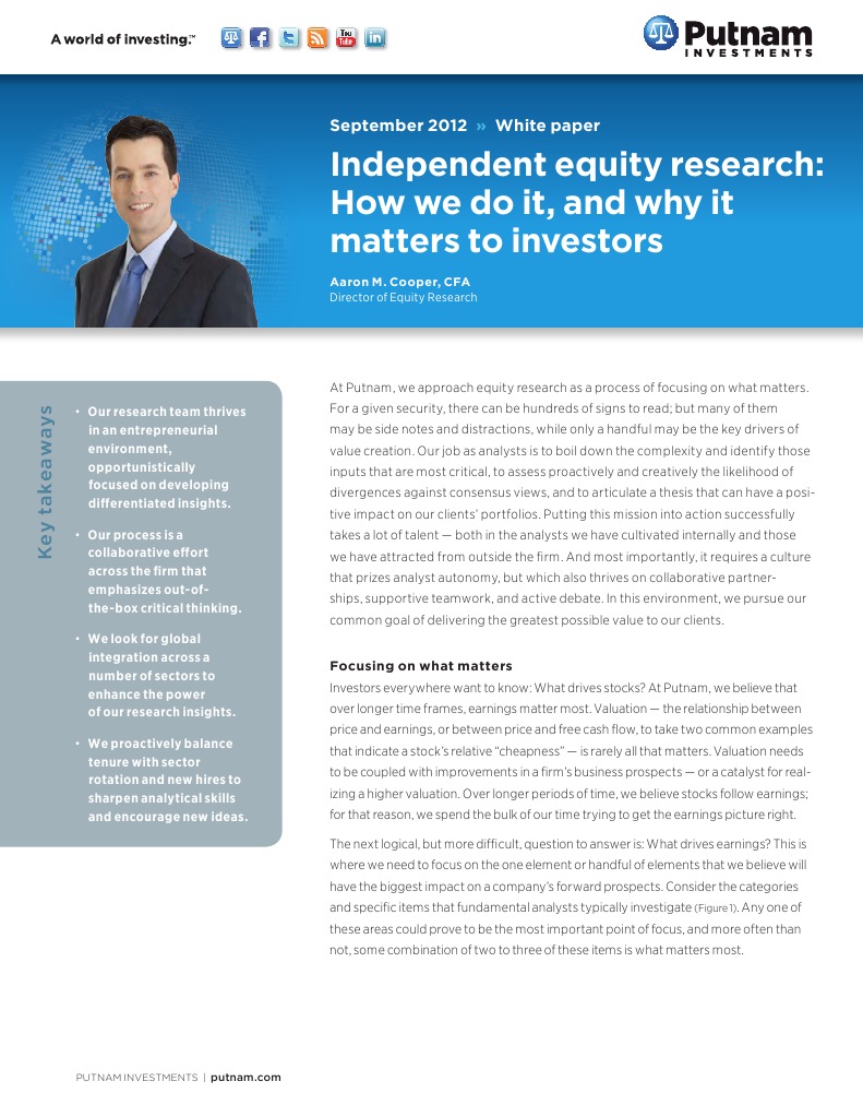 Independent Equity Research: How We Do It, and Why It Matters To ...