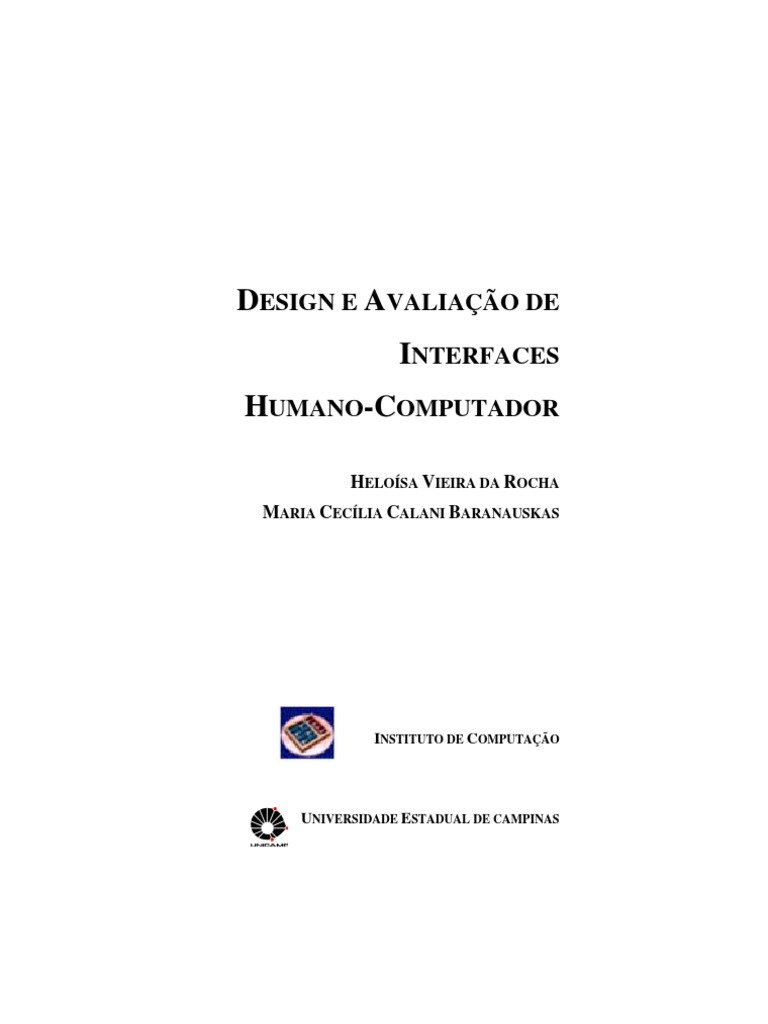 Design e Avaliação de Interfaces Humano-Computador | PDF