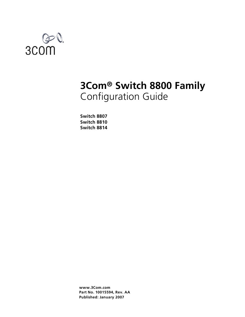 3com Switch 8800 Family Configuration Guide | PDF | Command Line ...