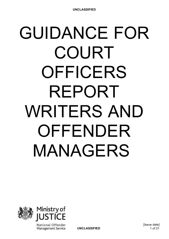 Pre-Sentence Reports Targeting Guidance | PDF | Crime & Violence ...