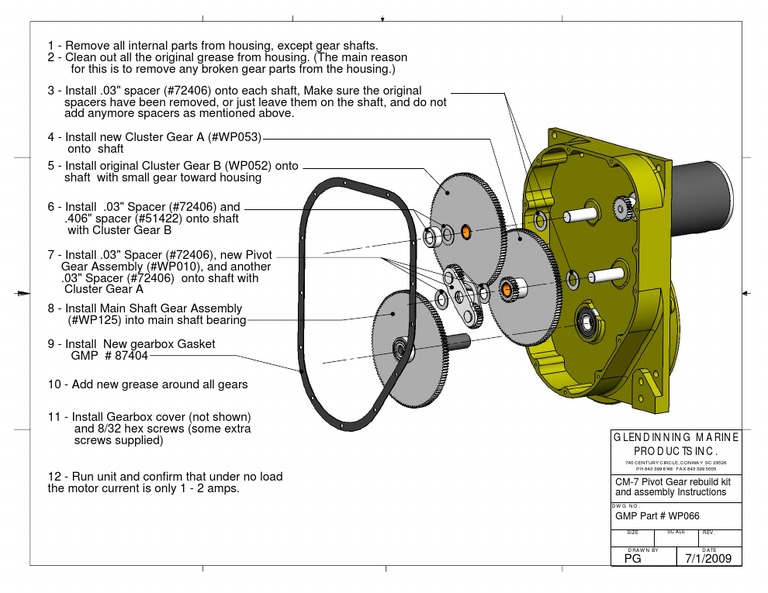 Cablemaster CM-7 - Gear Replacement Guide | PDF | Manufactured Goods ...