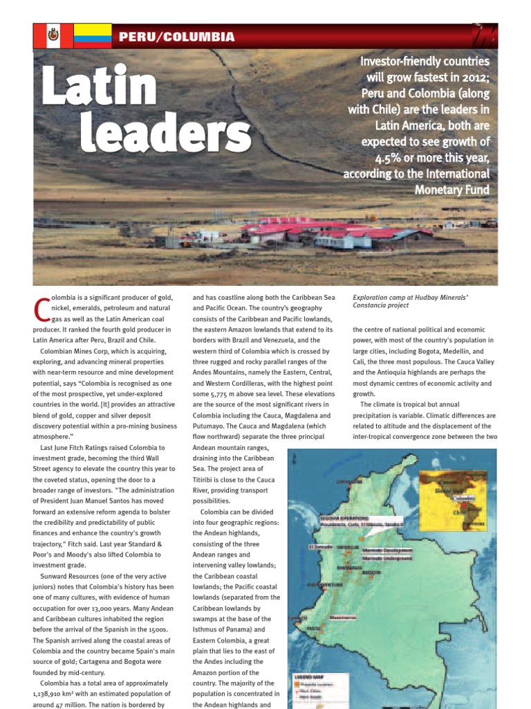 Colombia's Mining Industry Overview | PDF | Andes | Mining