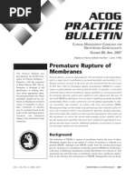 Acog Practice Bulletin Summary: Prelabor Rupture of Membranes | PDF ...