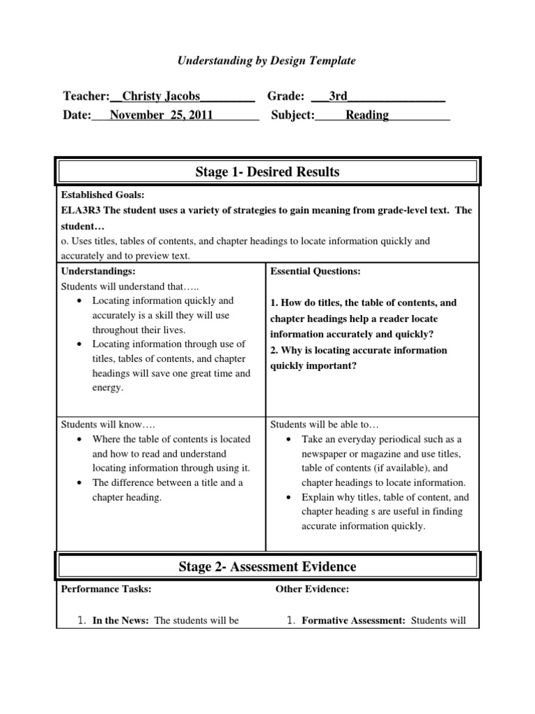 Instructional Design Lesson Plan | PDF | Educational Assessment ...