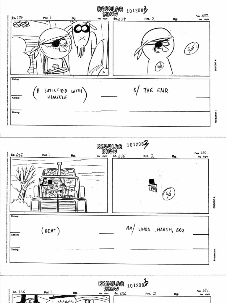 Regular Show Storyboard