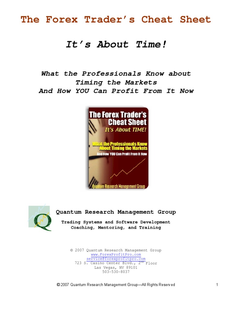 Forex Cheat Sheet | Download Free PDF | Notes (Finance) | Currency