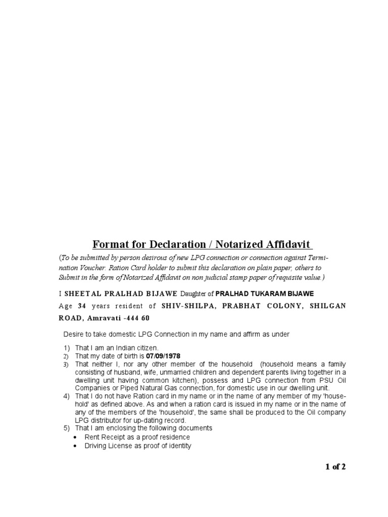 Gas Affidavit | PDF | Liquefied Petroleum Gas | Government Information