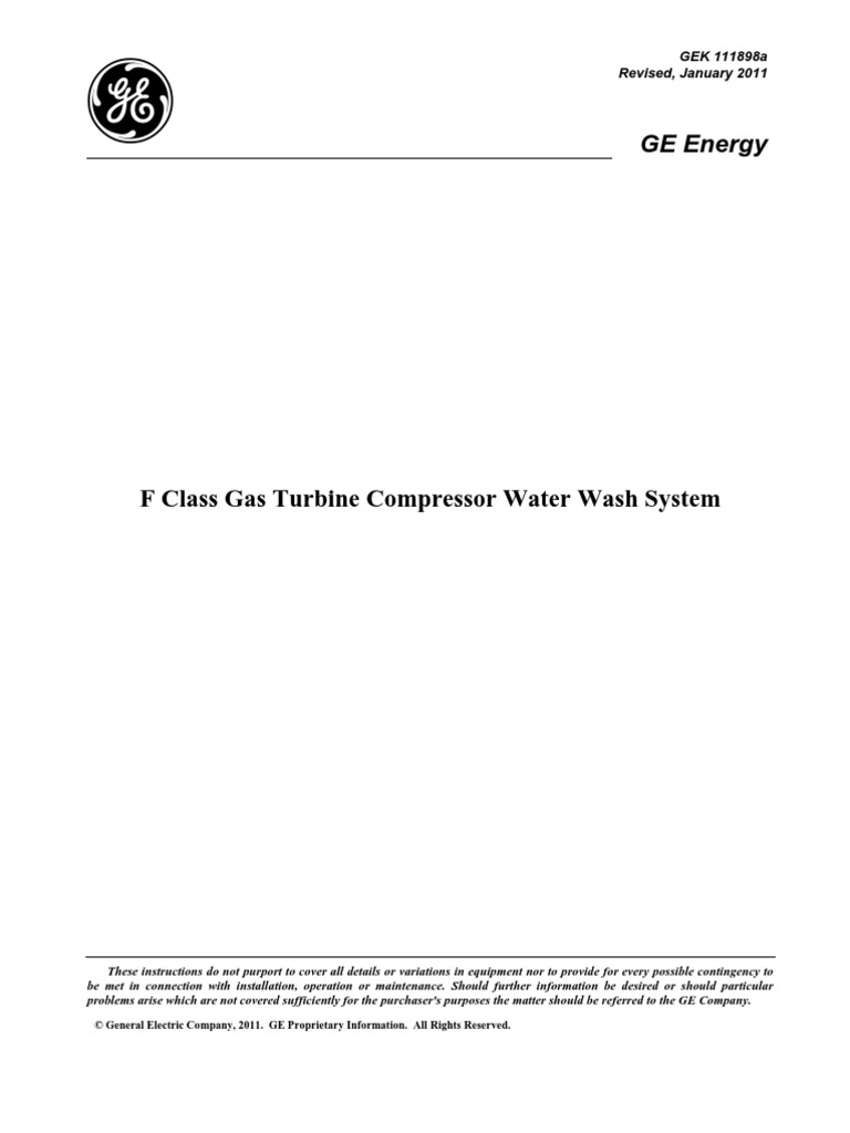 Compressor Water Wash | PDF | Gas Turbine | Gas Compressor