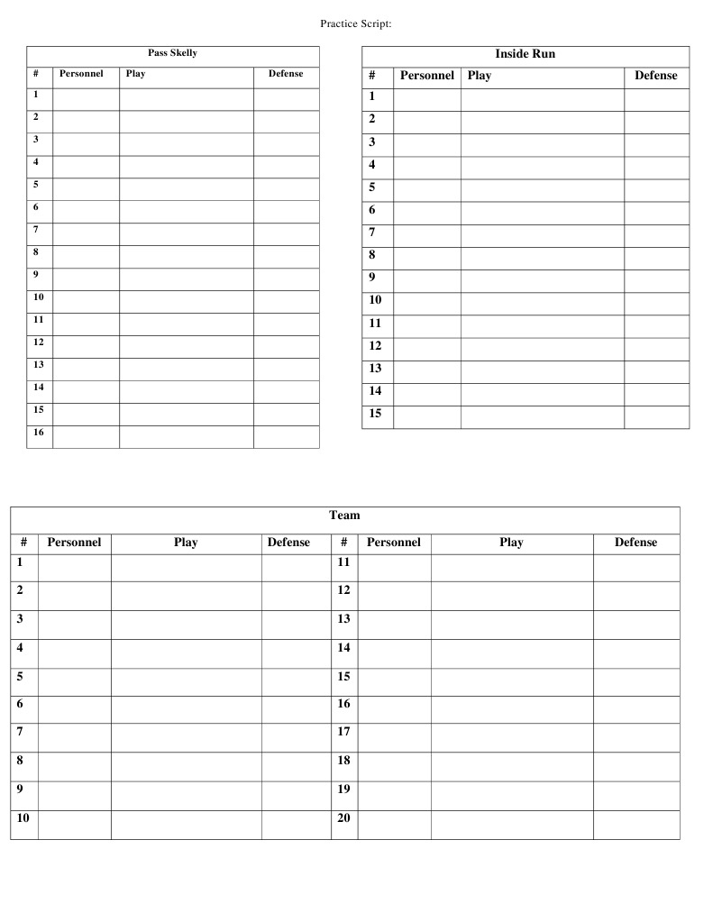 Play Script Template