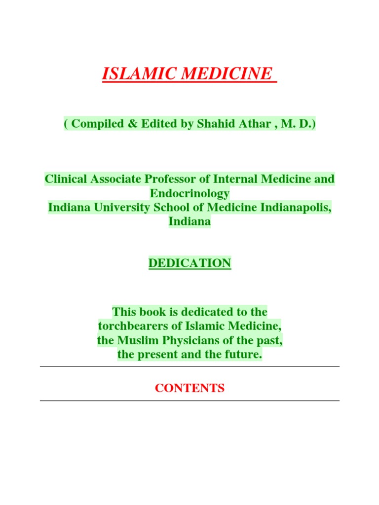 Islamic Medicine: Principles and Ethics | PDF | Hospital | Pharmacy